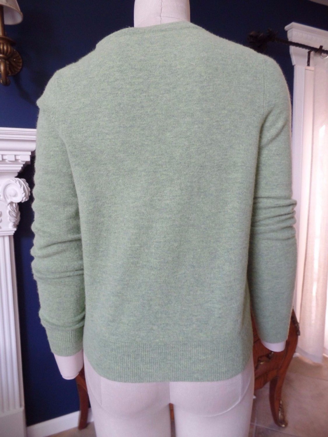 TALBOTS Green Lambwool Blend Cardigan Sweater S