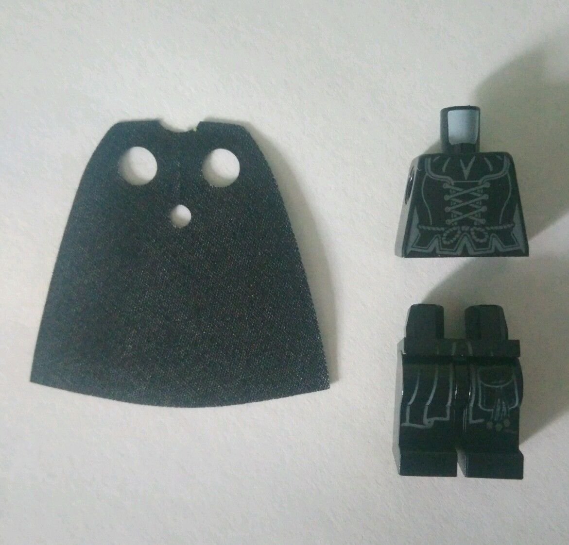 LEGO Black Torso Female Corset Gray Lace Rope Belt Witch Goth ...