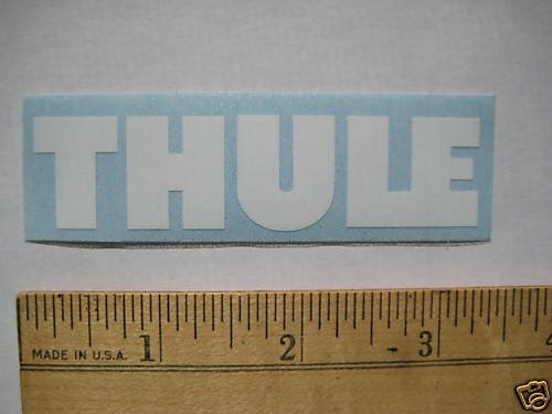 THULE WHITE Car Rack Bike Truck Bikes MTB STICKER DECAL