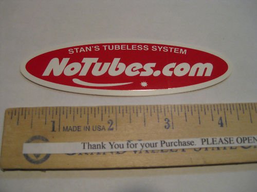 STANS NO TUBES Mountain Frame Ride MTB STICKER DECAL 4"