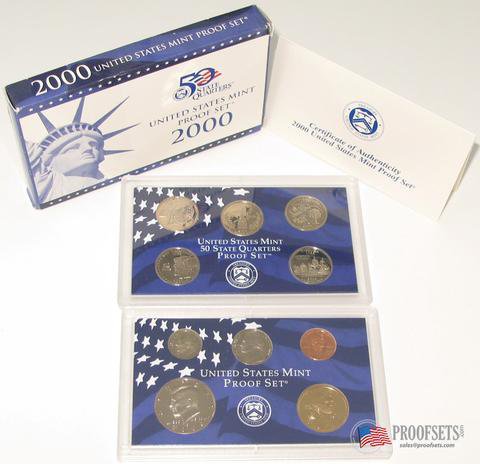 2000-S U.S. Mint Clad Proof Coin Set GEM Proof