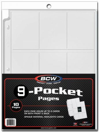 Vinyl Double 9-Pocket Page With White Background