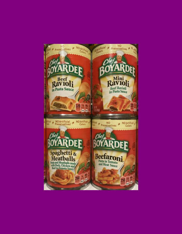 Chef Boyardee 4 Can Variety - Beef Ravioli, Mini Ravioli, Beefaroni ...
