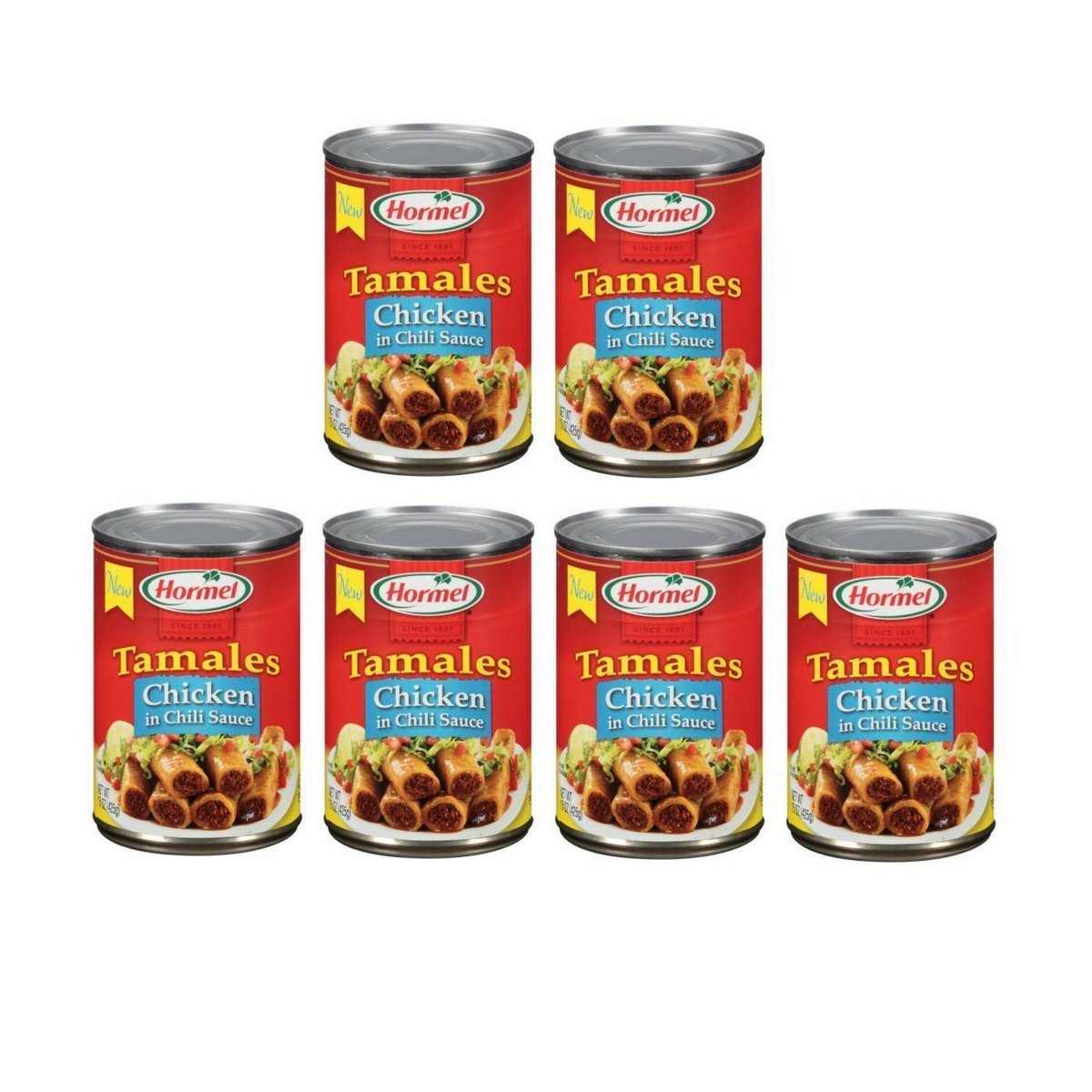 Hormel Chicken Tamales in Chili Sauce, 15 oz. (Pack of 6