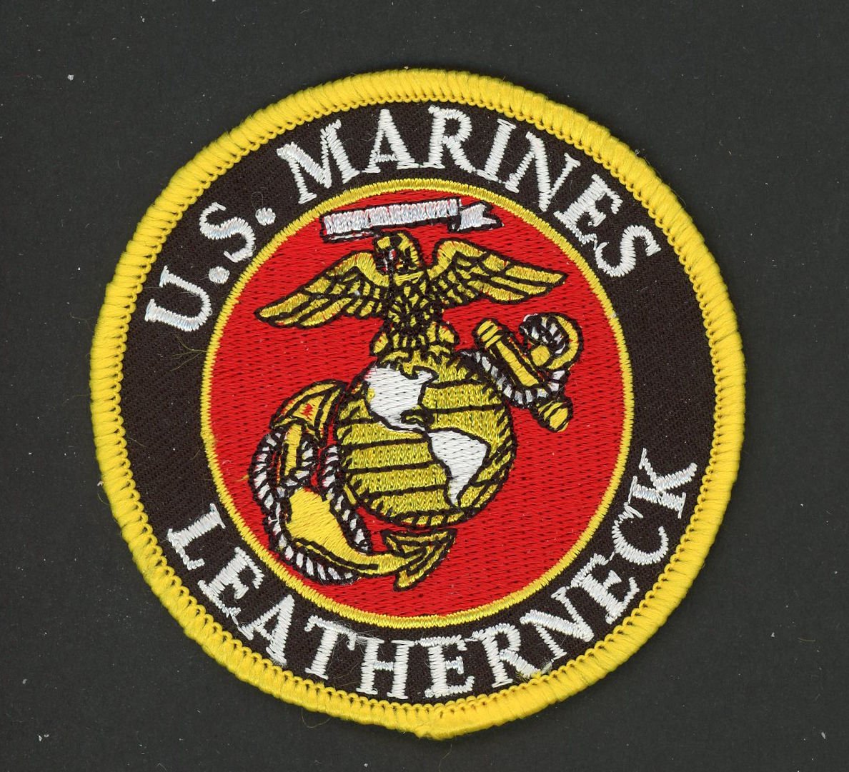 USMC Marine Corps 3" Patch U.S. MARINES LEATHERNECK Embroidered Iron On