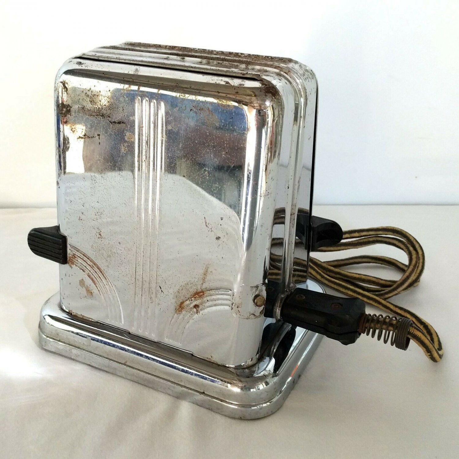 Vintage Westinghouse Turnover Toaster TN-4 w/ Original Cloth Cord ~ WORKING