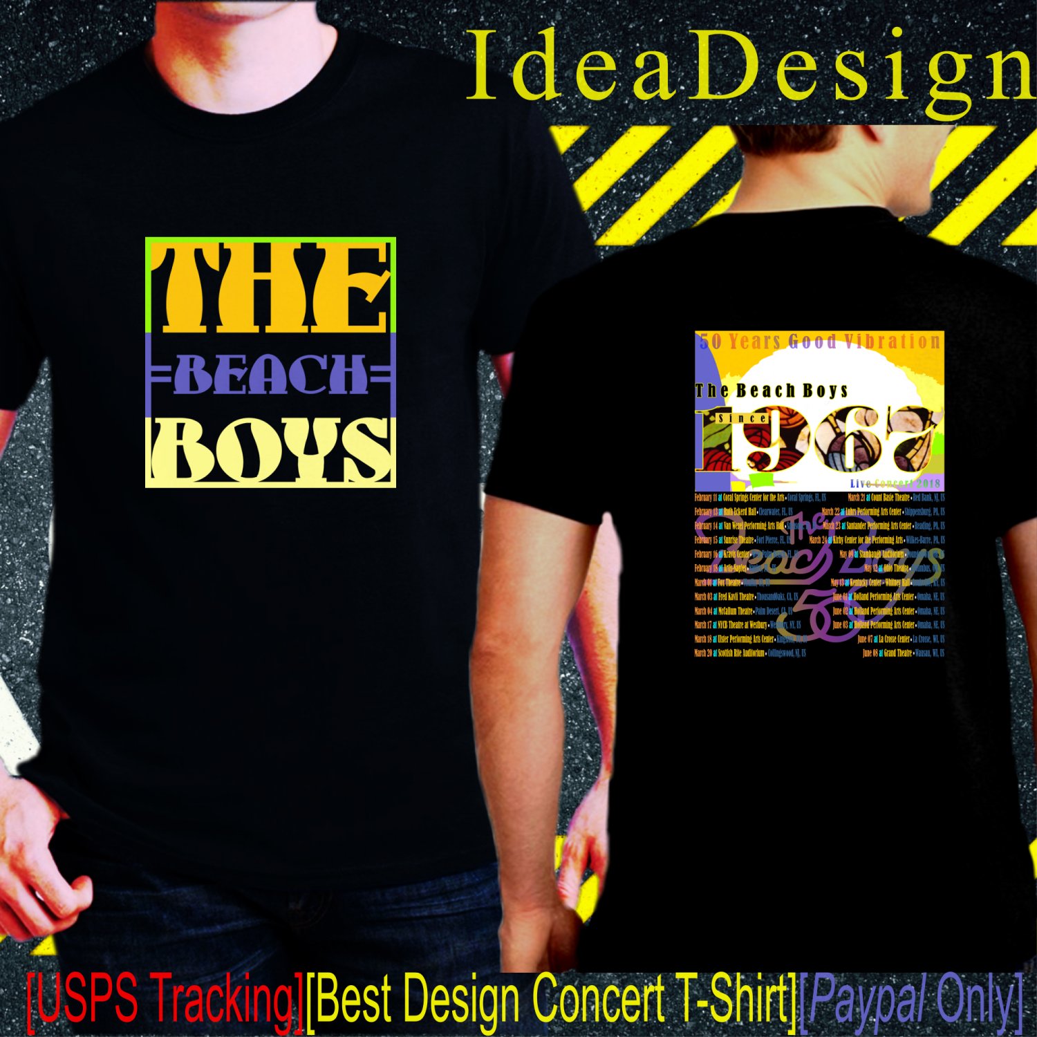 The Beach Boys Band Tour Dates 2018 Black Concert T Shirt S To 3XL the-beach-boys-band-tour-dates-2018-black-concert-t-shirt-s-to-3xl