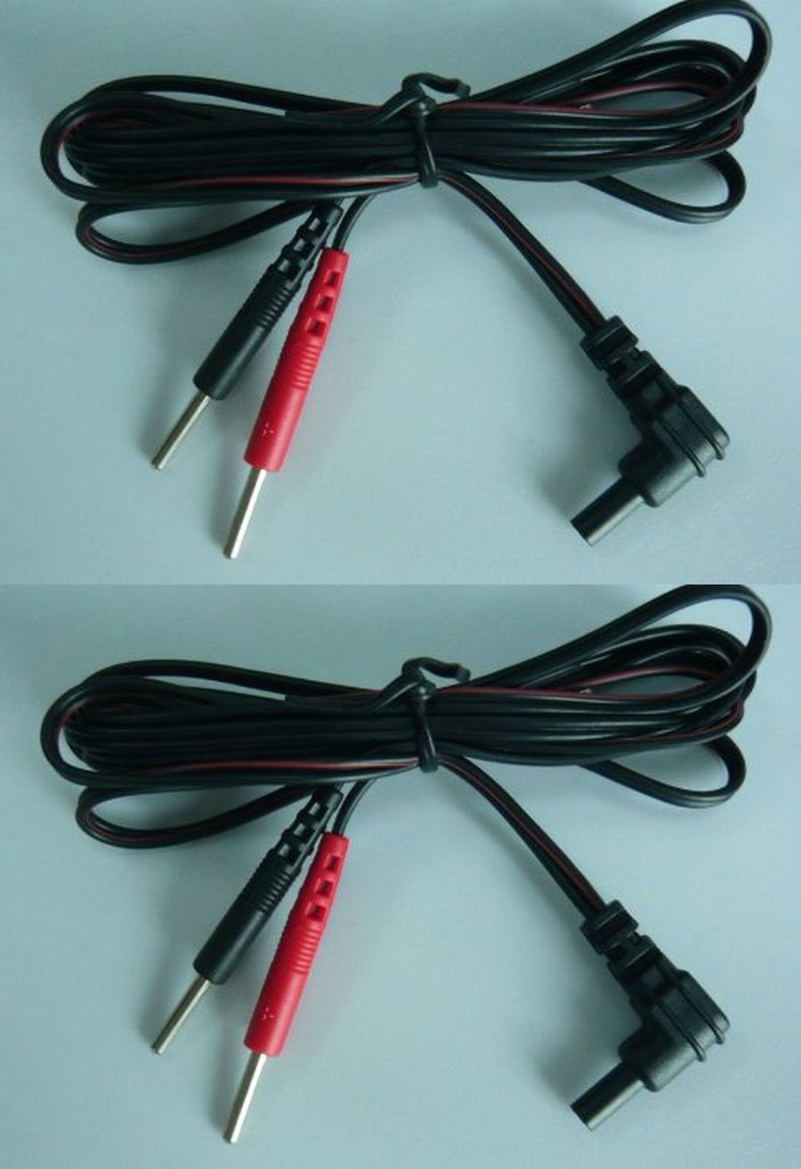 2 TENS Unit Lead Wires FOR INTENSITY 10 TENS 2500 3000 7000 EMS 7500 ...