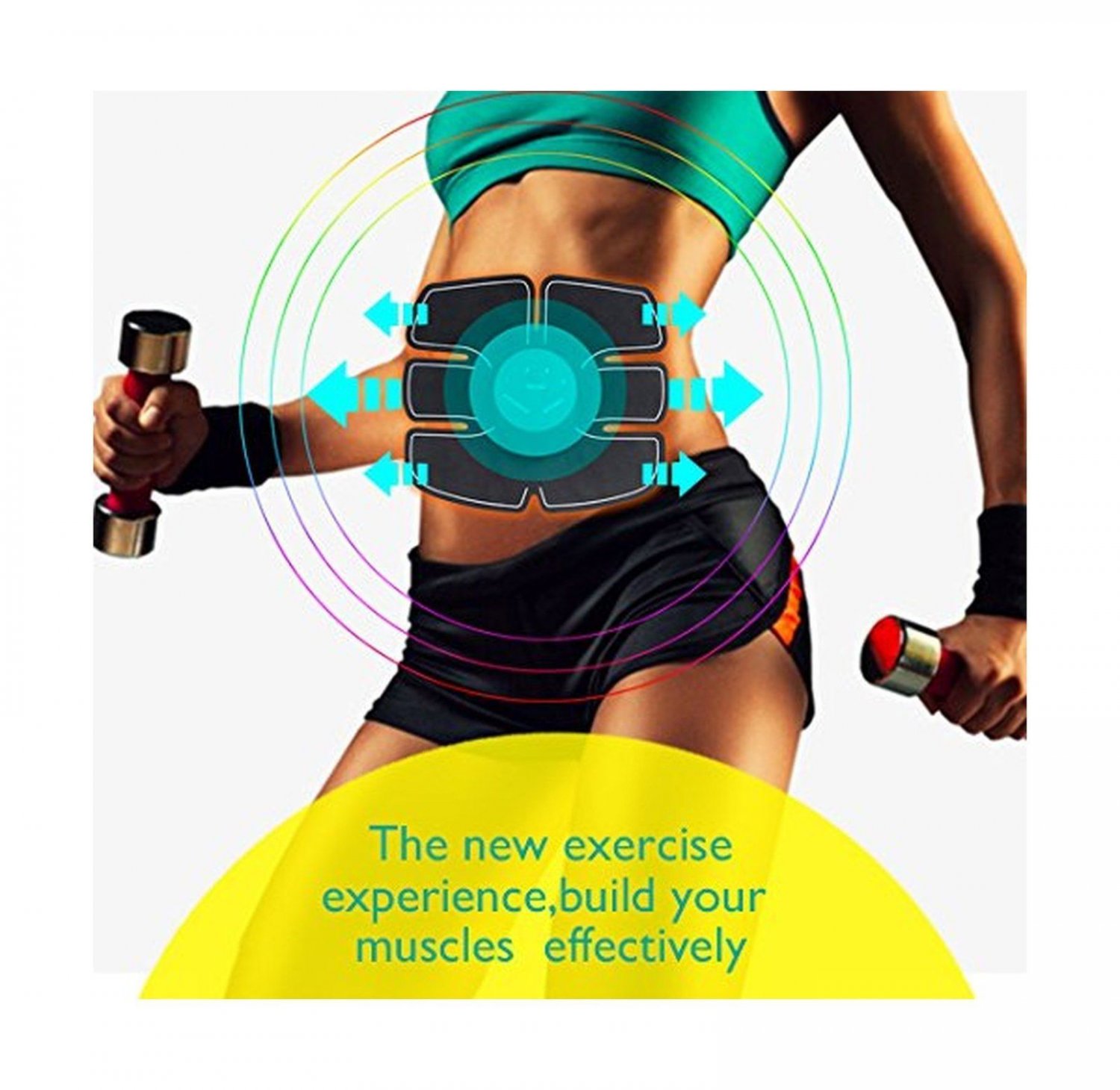 ABS Abdominal Muscle Stimulator Exerciser Toner Fitness Trainer Gear