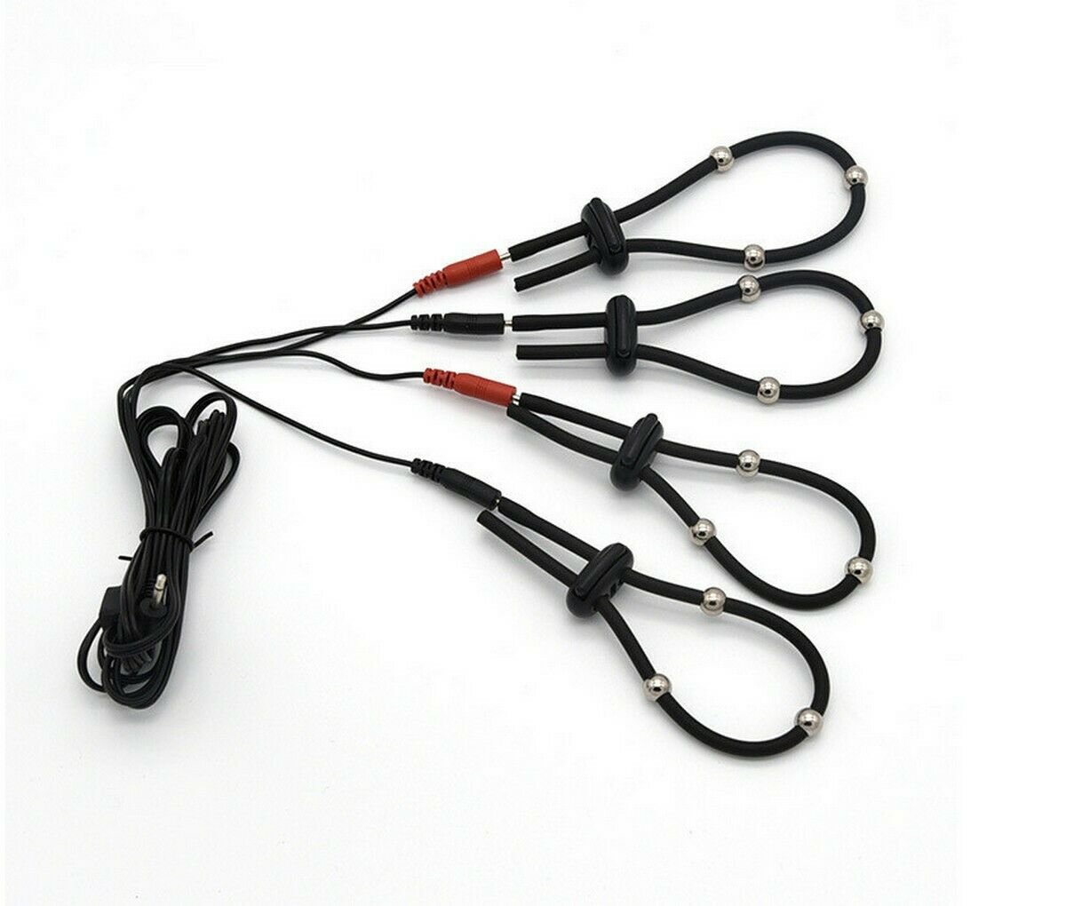 E Stim Electro Accessories Conductive Silicone Rubber Loops Cable Beads ...