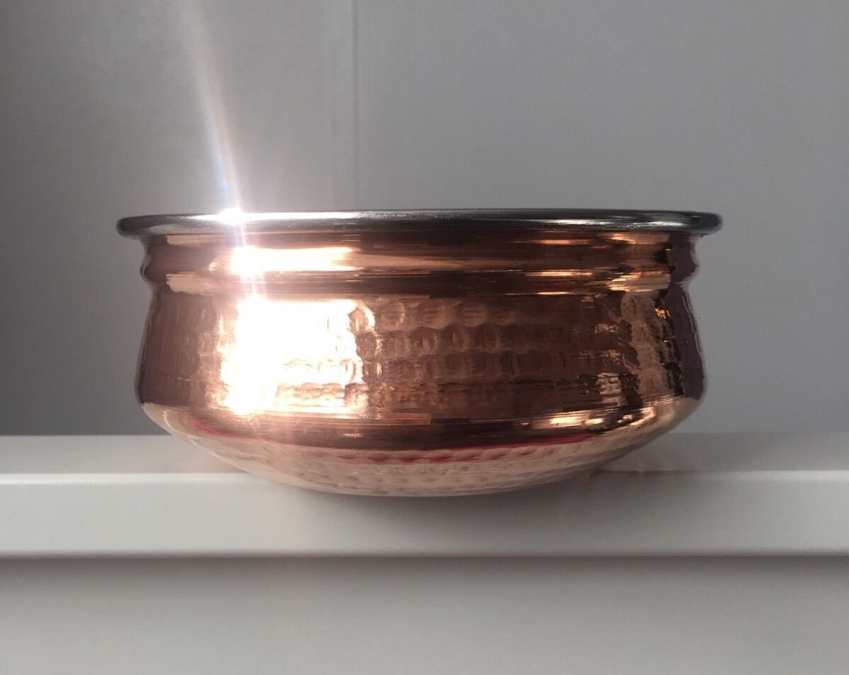 Copper Serving Bowl Hammered, Stainless Steel Serving Dishes Appetizers ...
