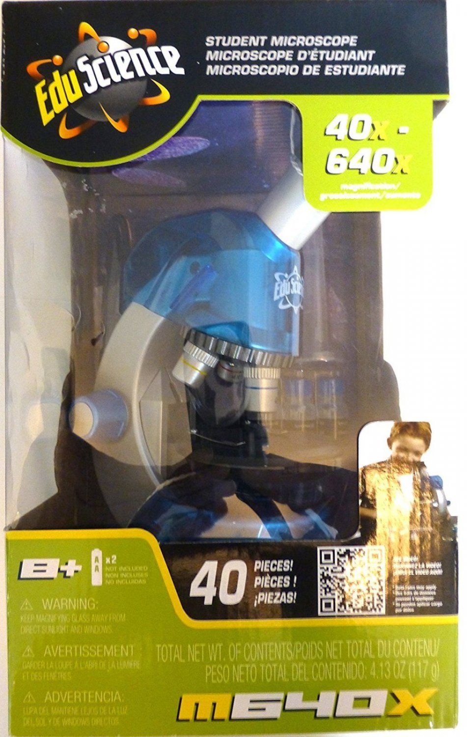 Microscope Edu Science Toys Set New Educational Toy Kit Kids Gifts Blue ...