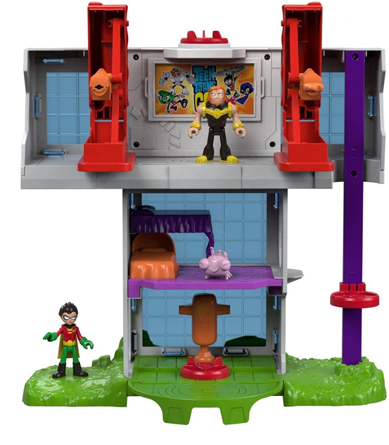 Imaginext Teen Titans Tower Go Playset Fisher Price Kids Toys Figures ...
