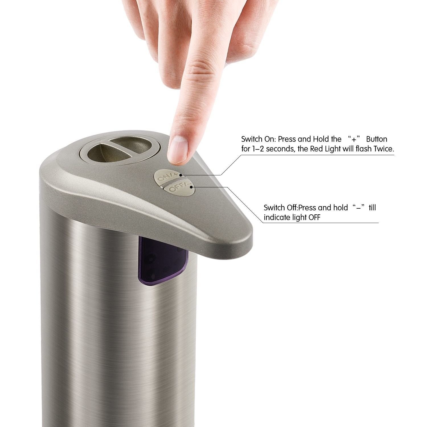 Automatic Touchless Soap Dispenser Hands Free Stainless Steel Motion ...