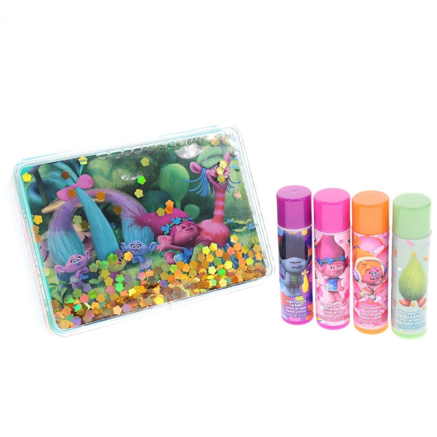 Trolls Super Sparkly Lip Balm for Girls Makeup Xmas Gifts Kids Colors ...