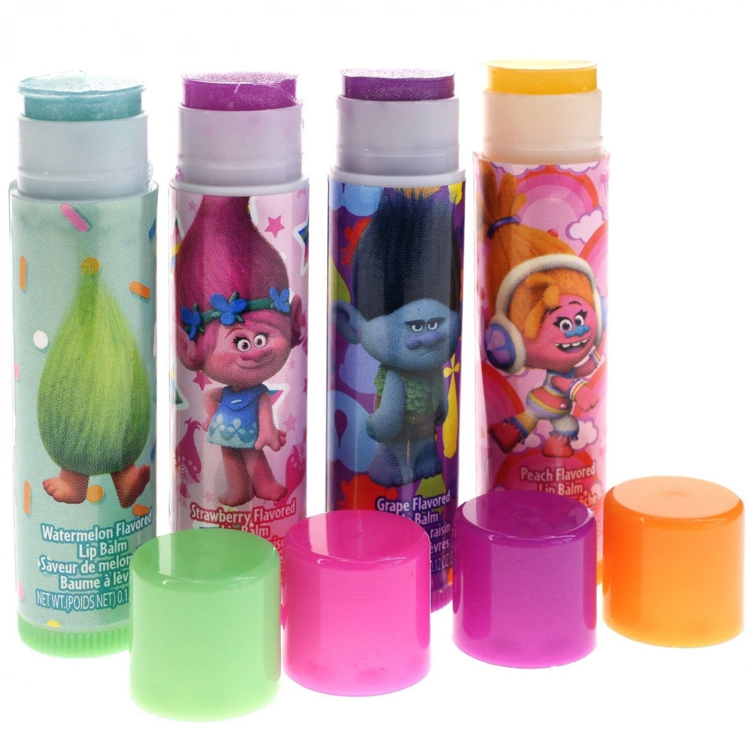Trolls Super Sparkly Lip Balm for Girls Makeup Xmas Gifts Kids Colors ...