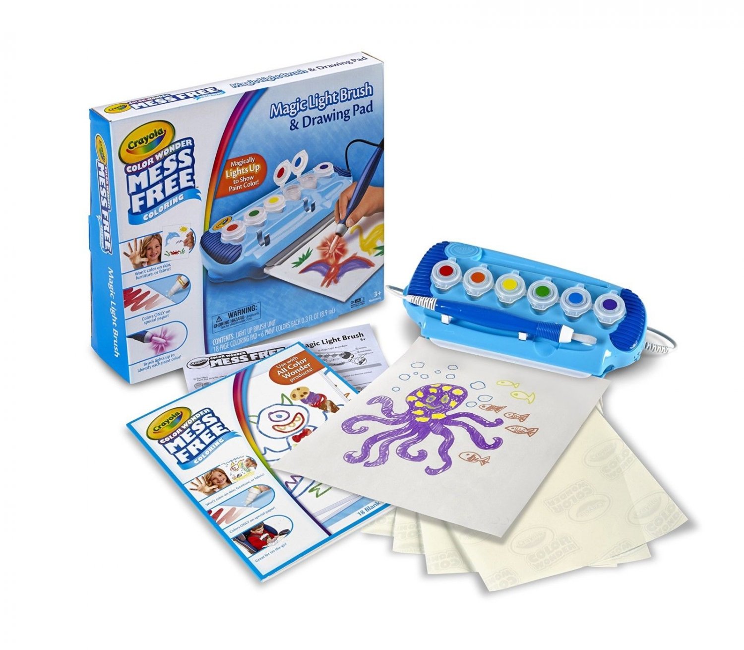 Crayola Color Wonder Magic Light Brush Drawing Pad Mess Free Coloring ...