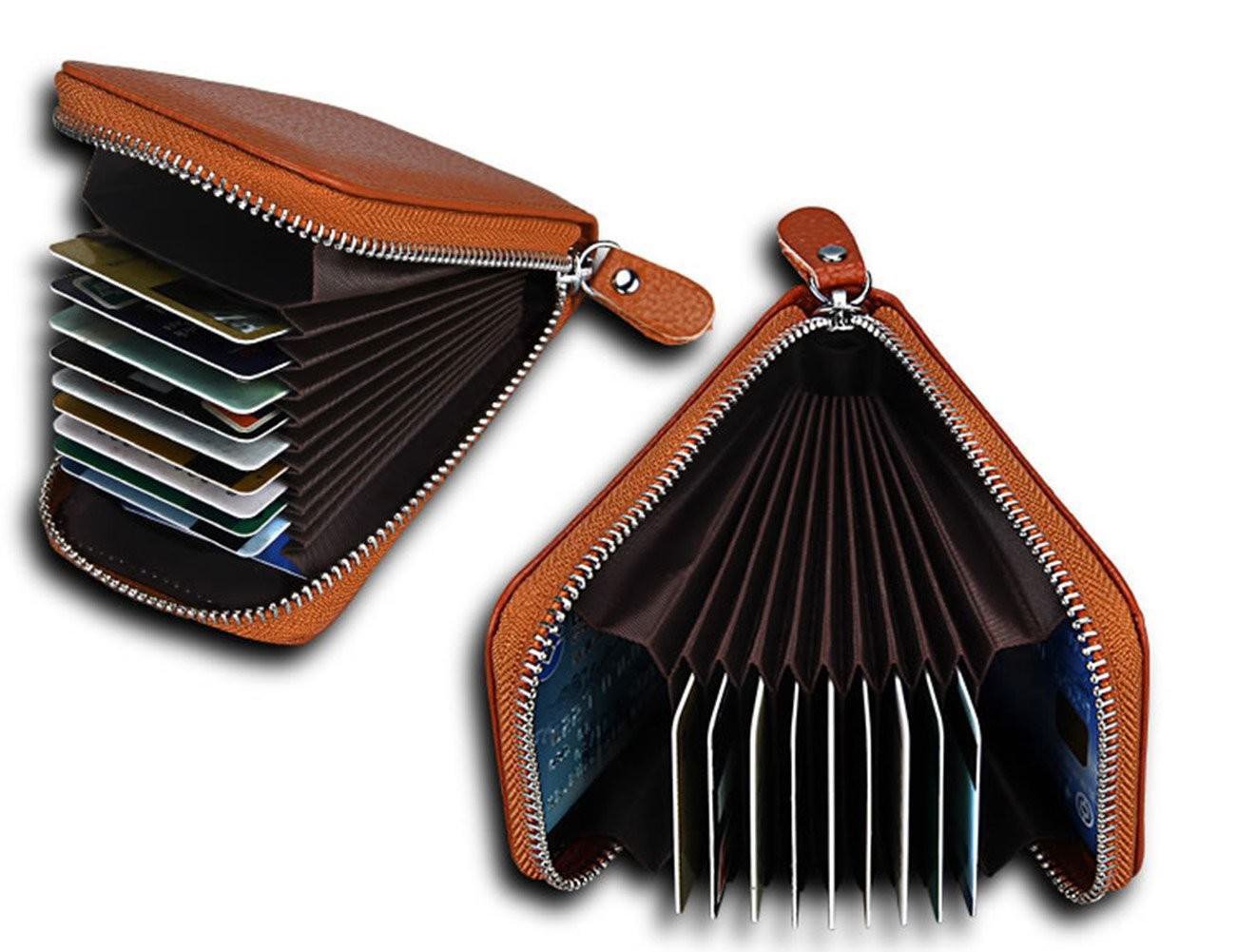 Women's Wallet Large Capacity Luxury Genuine Leather Credit Card Holder ...