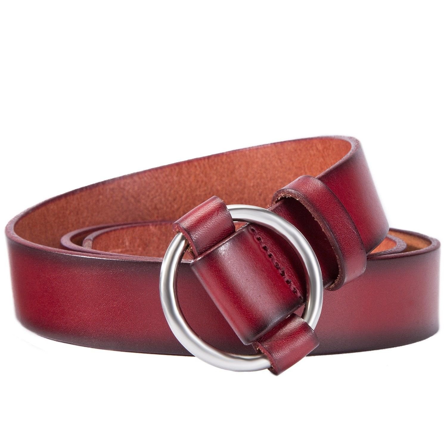 Women's Genuine Leather Belt - Stylish Belt Without Hole Vintage Casual ...