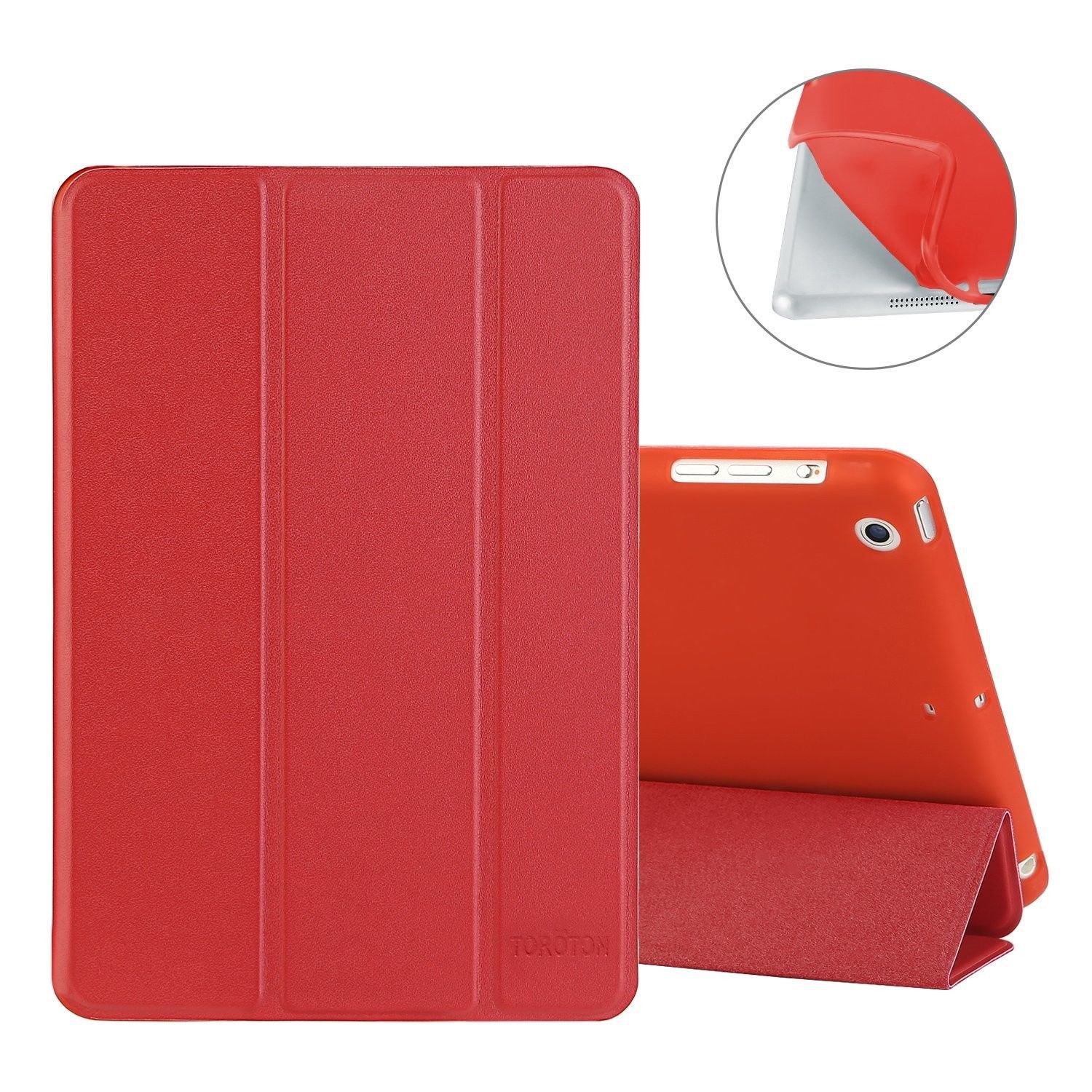 TOROTON iPad Mini 1/2/3 Case, Tri-Fold Guard Anti-Scratch Soft Bumper ...