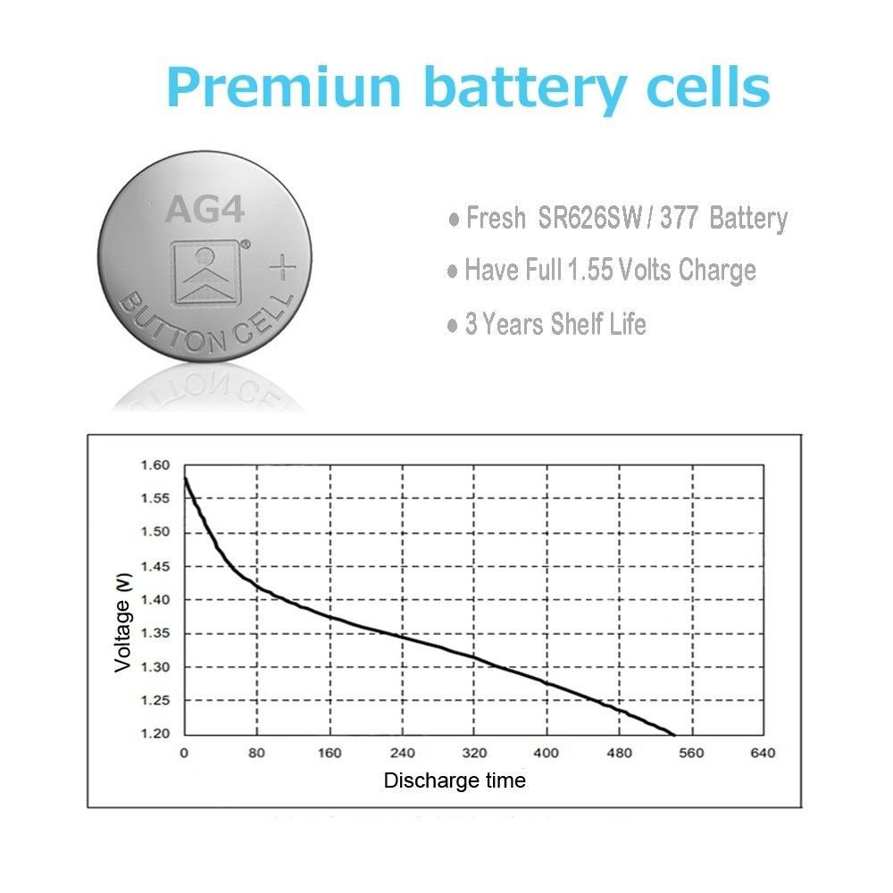 LiCB 20 Pack SR626SW 377 626 Battery 1.5V Button Cell Watch Batteries