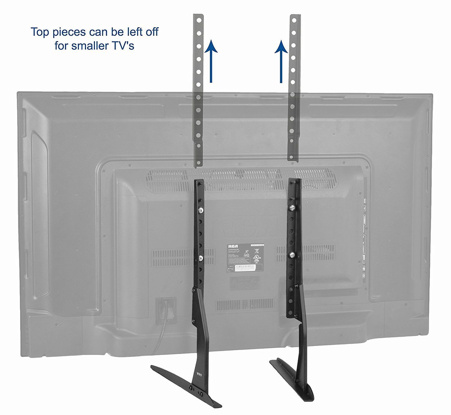 Universal LCD Flat Screen TV Table Top Stand Base Padded Bottom Feet 22 ...