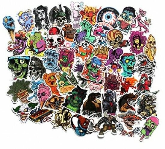 FNGEEN Cool Stickers Pack For Laptop Horror Skull Crazy Stickers And ...