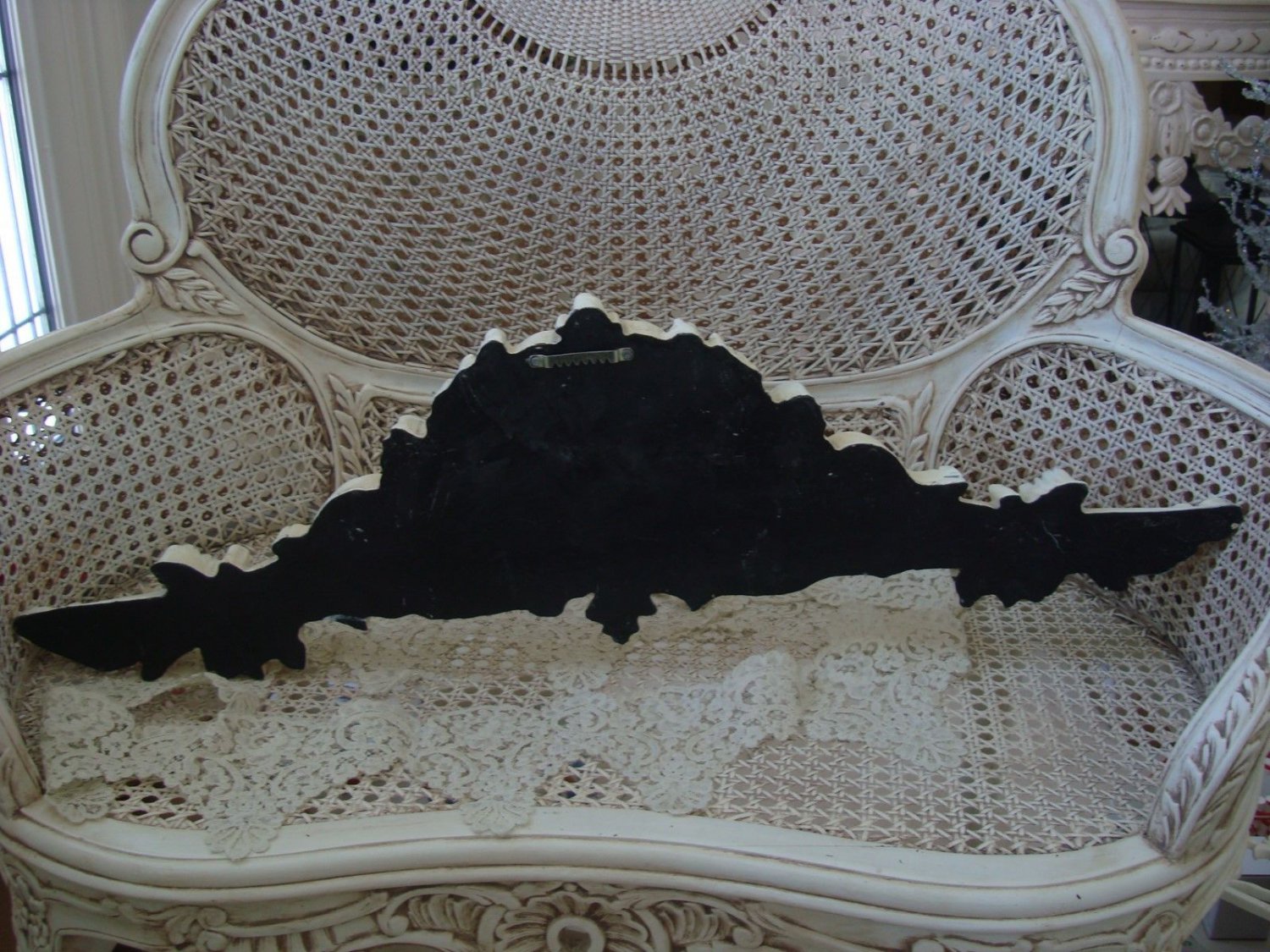 SHABBY FRENCH ORNATE PEDIMENT ARCHITECTURAL HEADER *HANG OVER A MIRROR ...