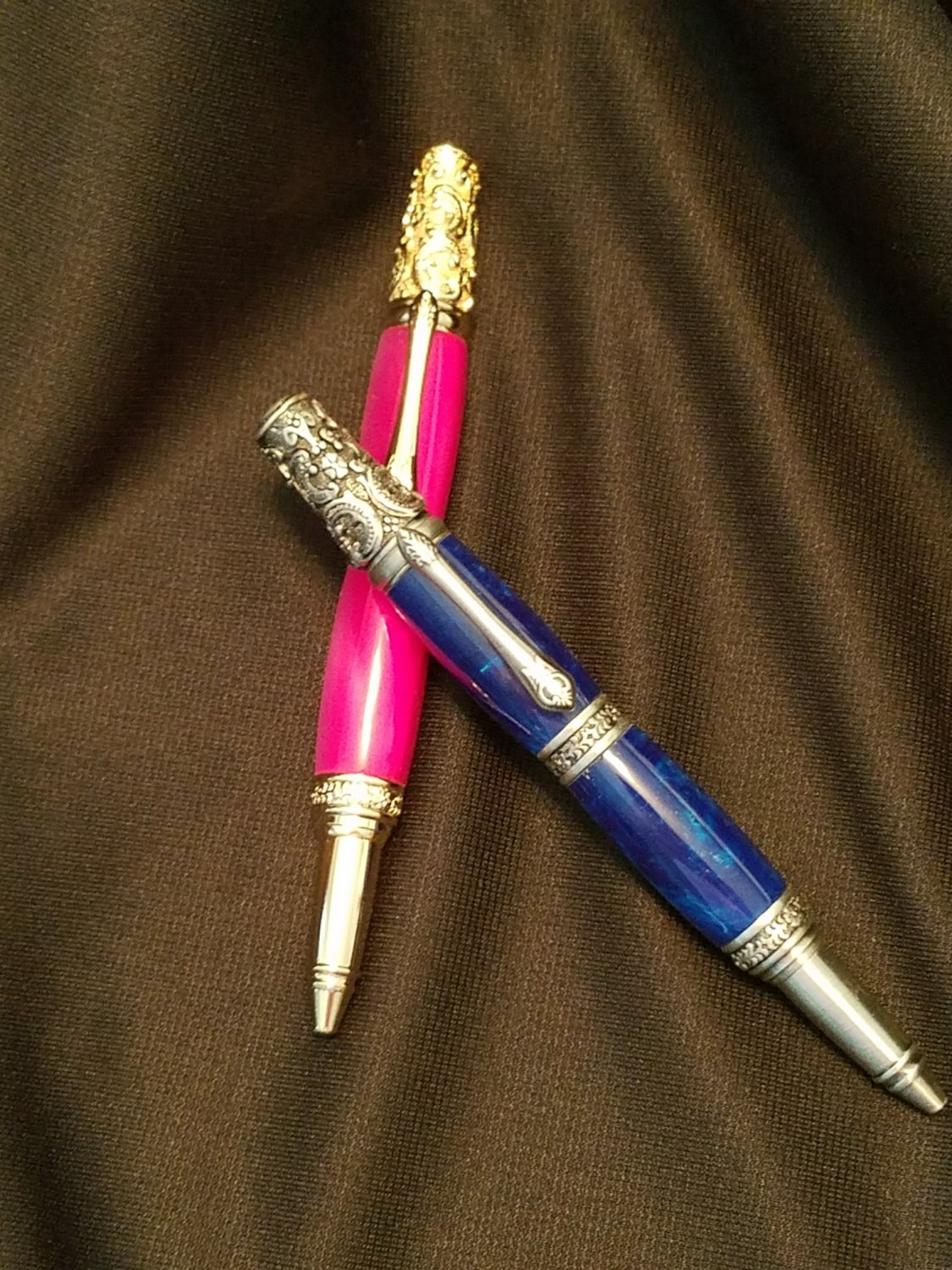 Blue "Victorian" style pen