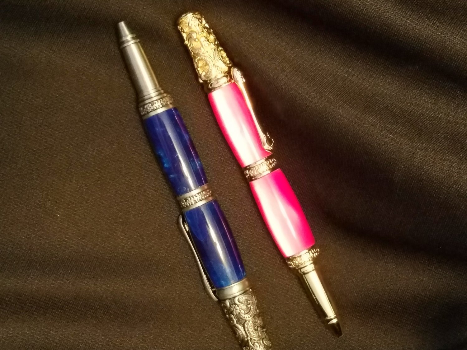 Blue "Victorian" style pen