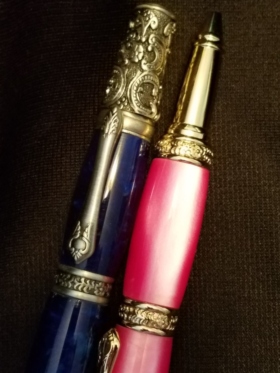 Blue "Victorian" style pen