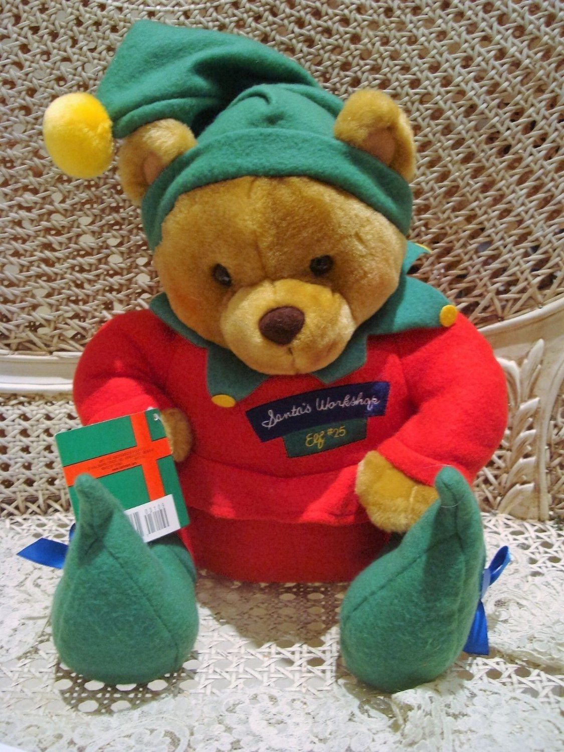 HALLMARK LARGE CHRISTMAS ELF BEAR RETIRED **NEW*** *SO CUTE**