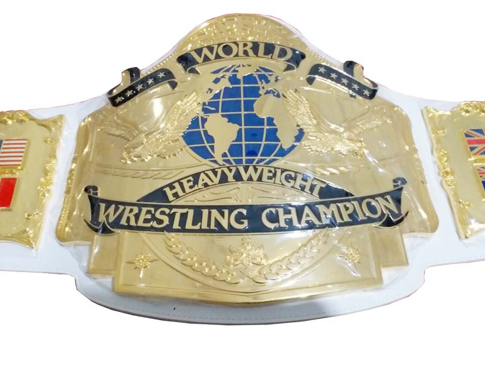 ANDRE 87 WORLD HEAVYWEIGHT WRESTLING CHAMPIONSHIP BELT WHITE LEATHER ...