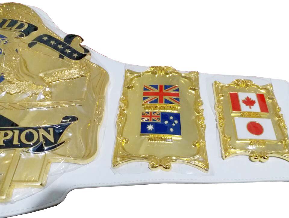 ANDRE 87 WORLD HEAVYWEIGHT WRESTLING CHAMPIONSHIP BELT WHITE LEATHER ...