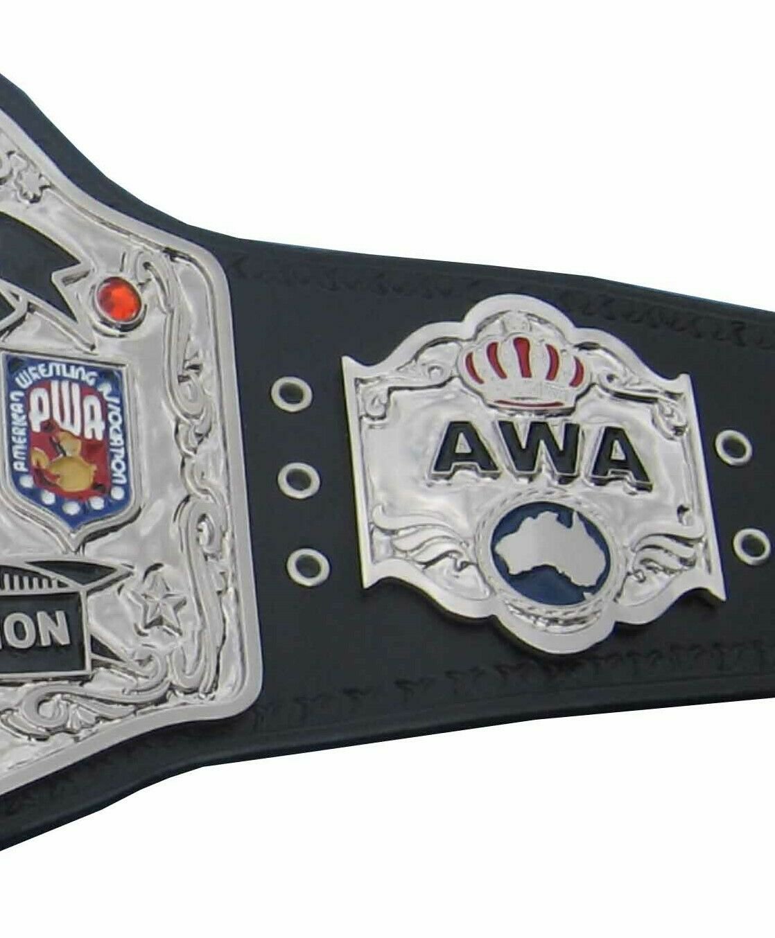 PWA AWA AAW AUSTRALIAN HEAVYWEIGHT WRESTLING CHAMPIONSHIP LEATHER STRAP ...
