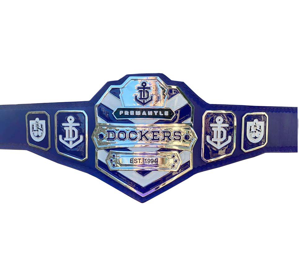 Premantle Dockers Wrestling Championship 1994 Belt Adult Size Blue