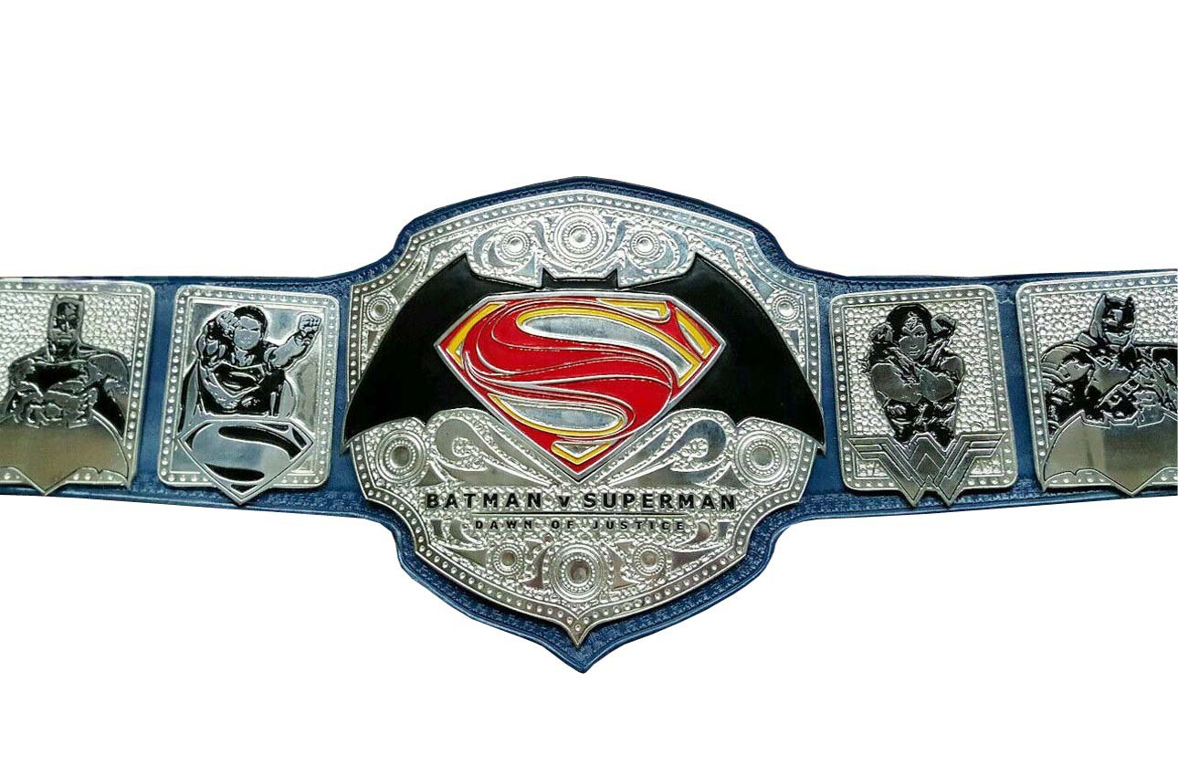 BATMAN V SUPERMAN DAWN OF JUSTICE WRESTLING CHAMPIONSHIP BELT BLACK ...