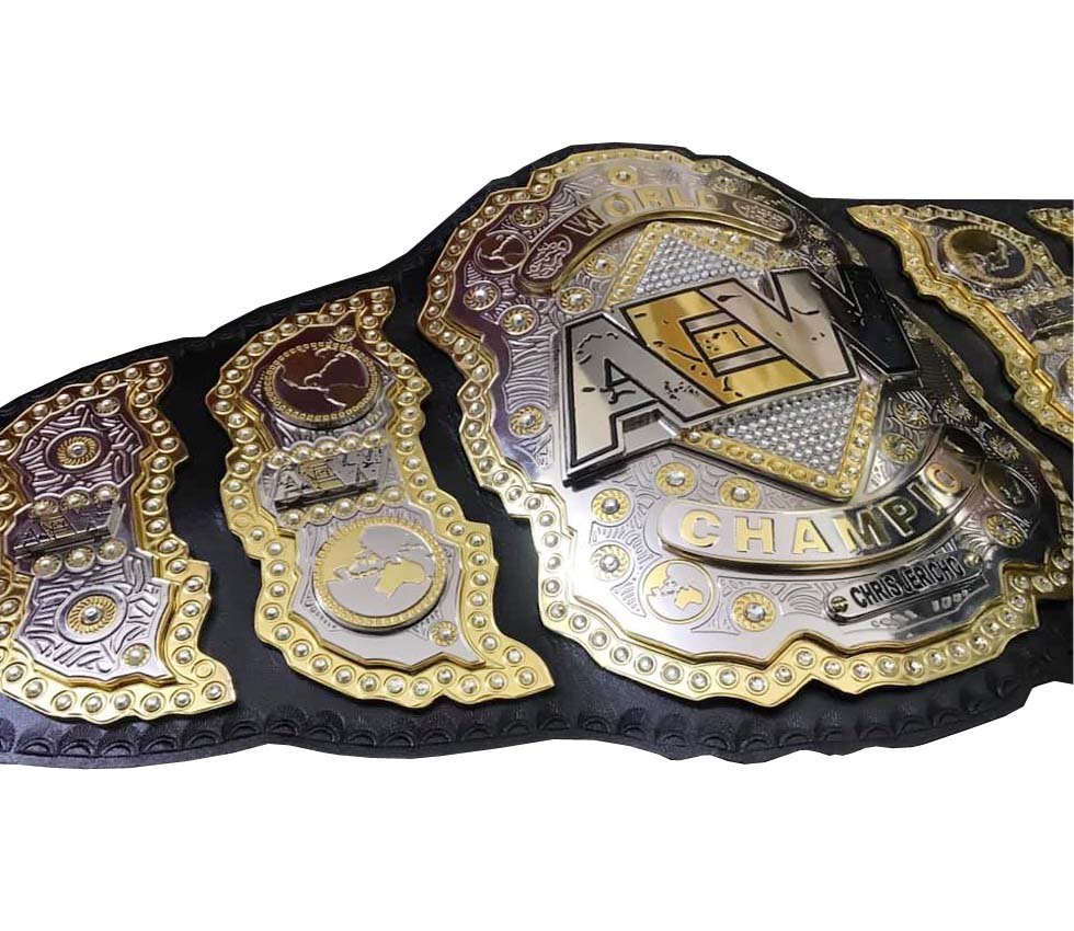 AEW CHRIS JERICO HEAVYWEIGHT WRESTLING CHAMPIONSHIP BELT ZINC PLATES ...