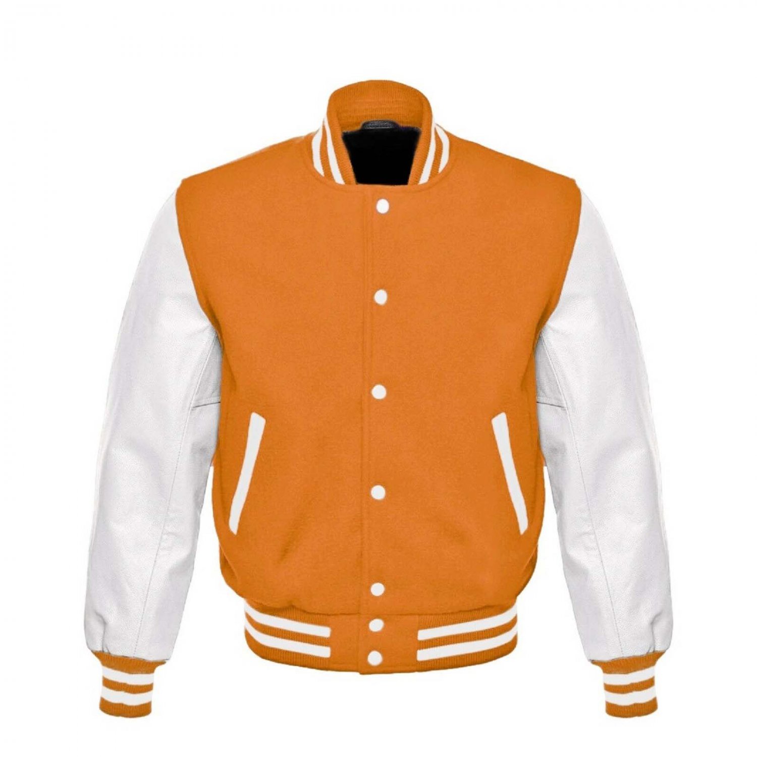 New DC Letterman Baseball Collage Orange wool White leather sleeves ...