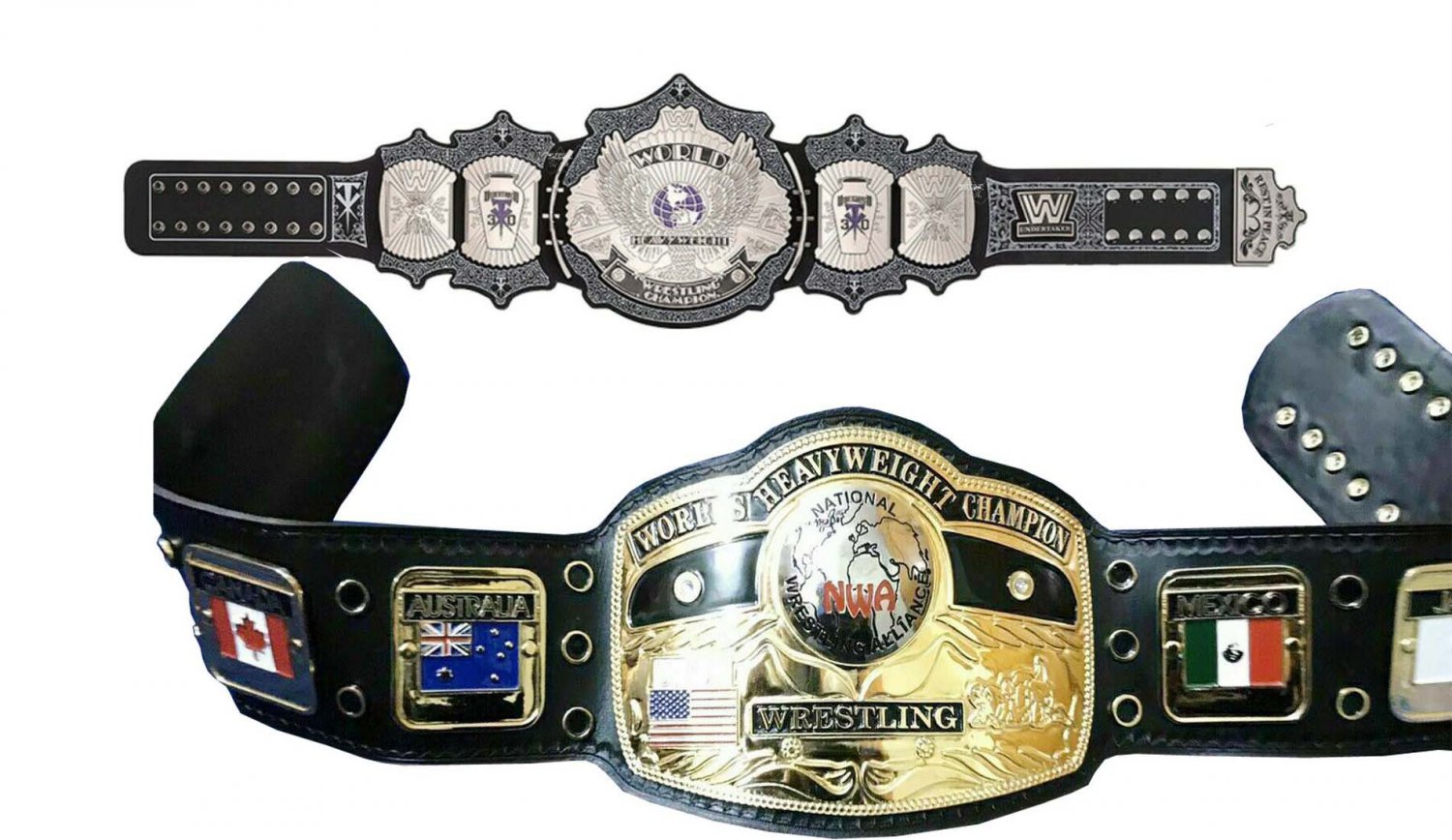 UNDERTAKER 30 YEARS SIGNATURE SERIES AND NWA DOMED GLOBE WRESTLING ...