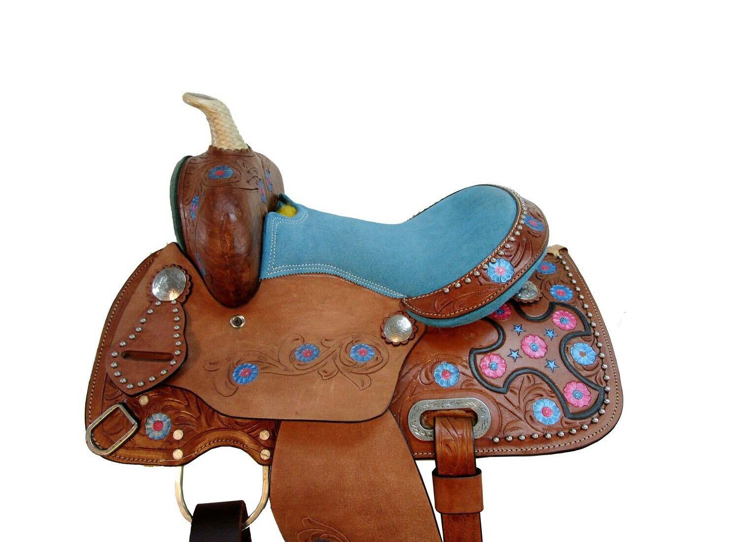 WESTERN HORSE SADDLE BEAUTIFUL STYLE LEATHER TRAIL PLEASURE PREMIUM ...