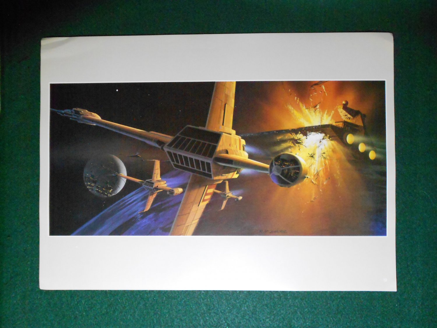 Vintage Star Wars Art 1982 ROTJ Ralph McQuarrie 2 Print Lot Rebel ...