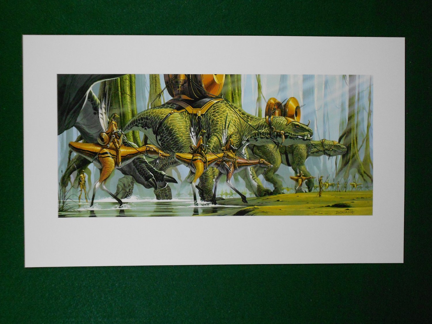 Star Wars Phantom Menace 1999 Doug Chiang Portfolio Print #16 Gungan Battle