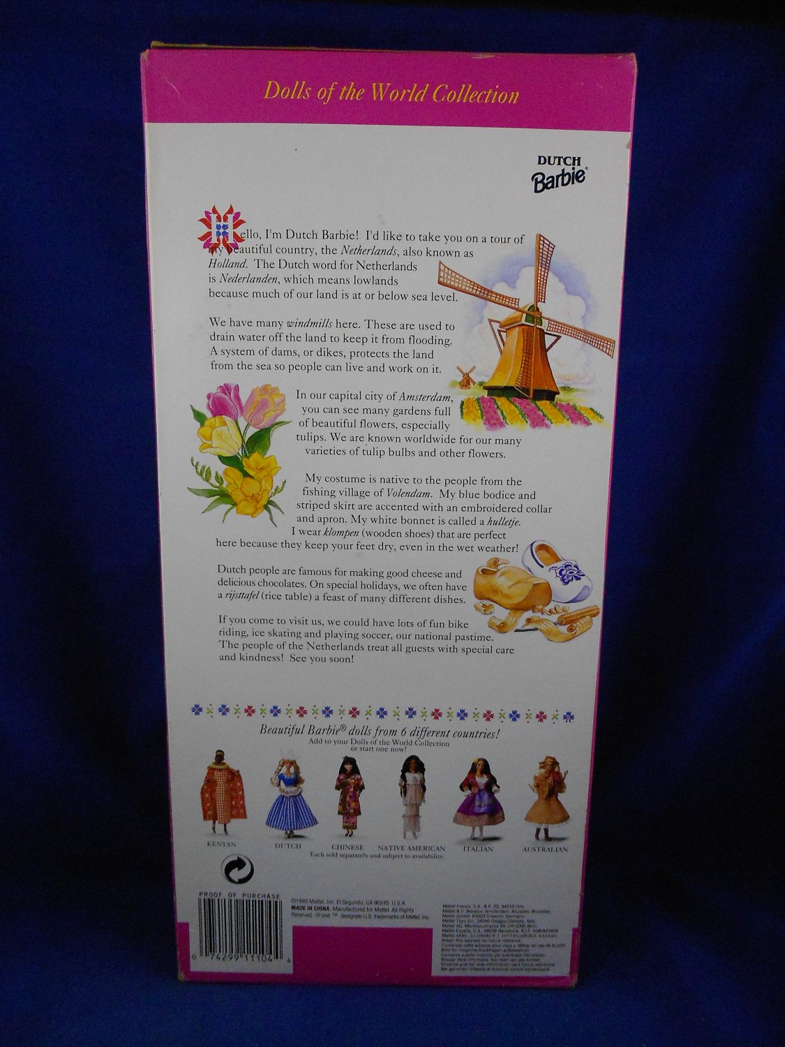 Barbie DOTW 1993 Dutch Barbie “Dolls of the World” – MIMP – Mattel