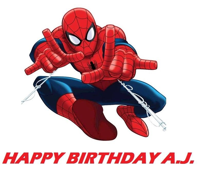 Spiderman Action Edible image Cake topper decoration