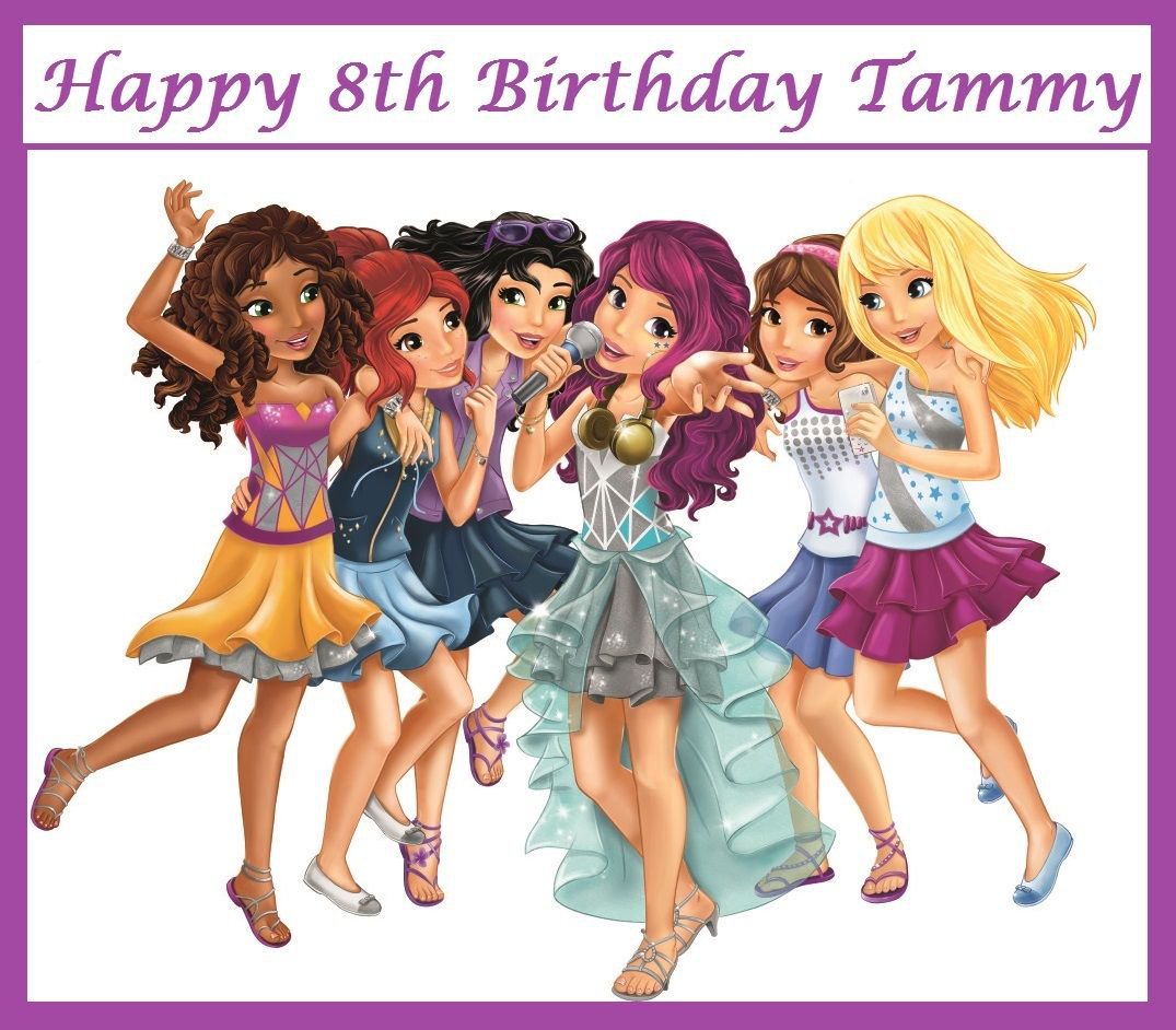 Lego Friends Party Edible image Cake topper decoration