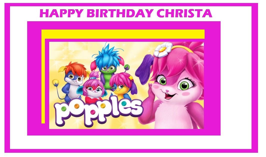 Popples Edible Cake topper decoration