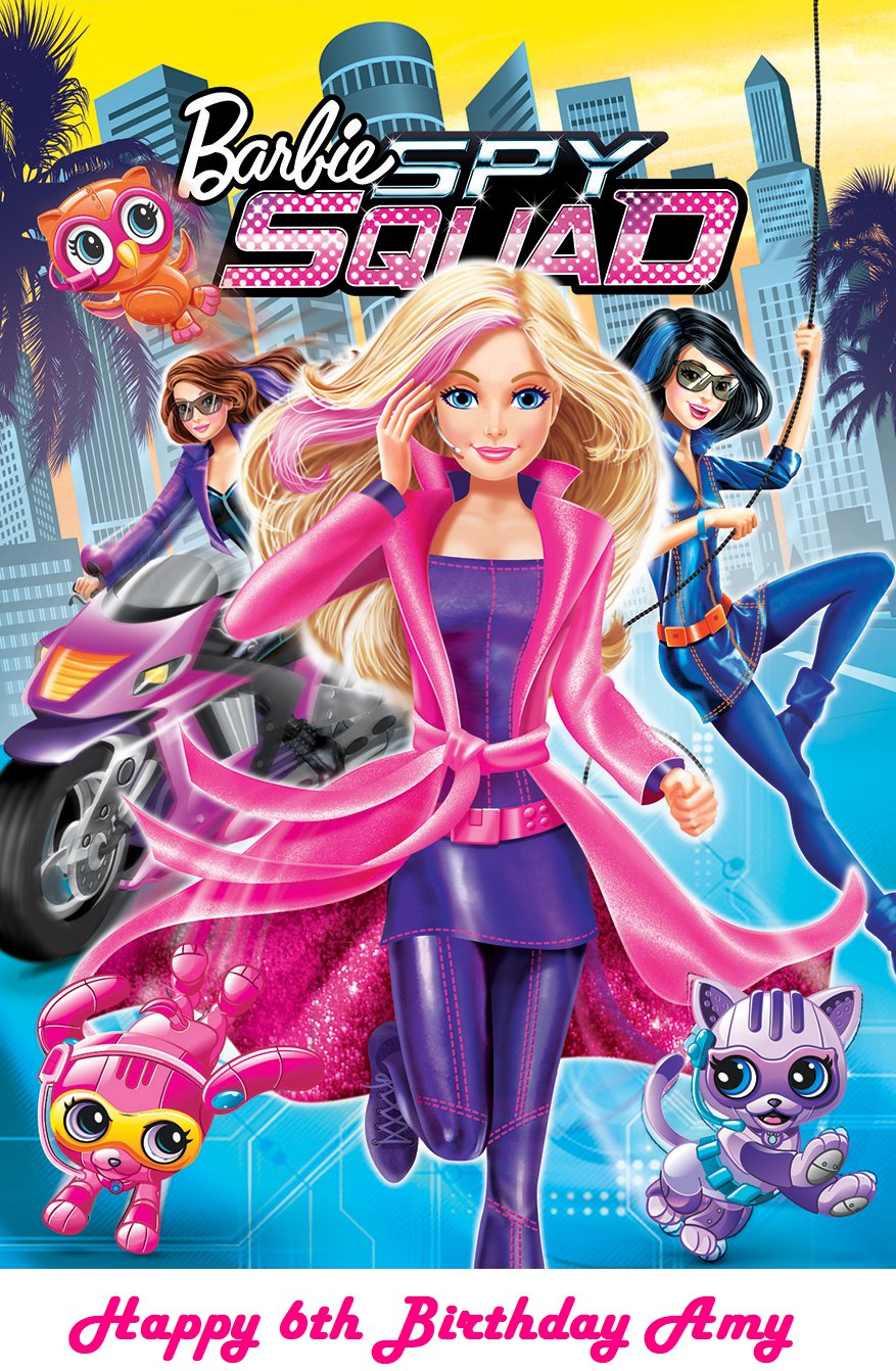 Barbie Spy Squad Edible Image Cake Topper Decoration
