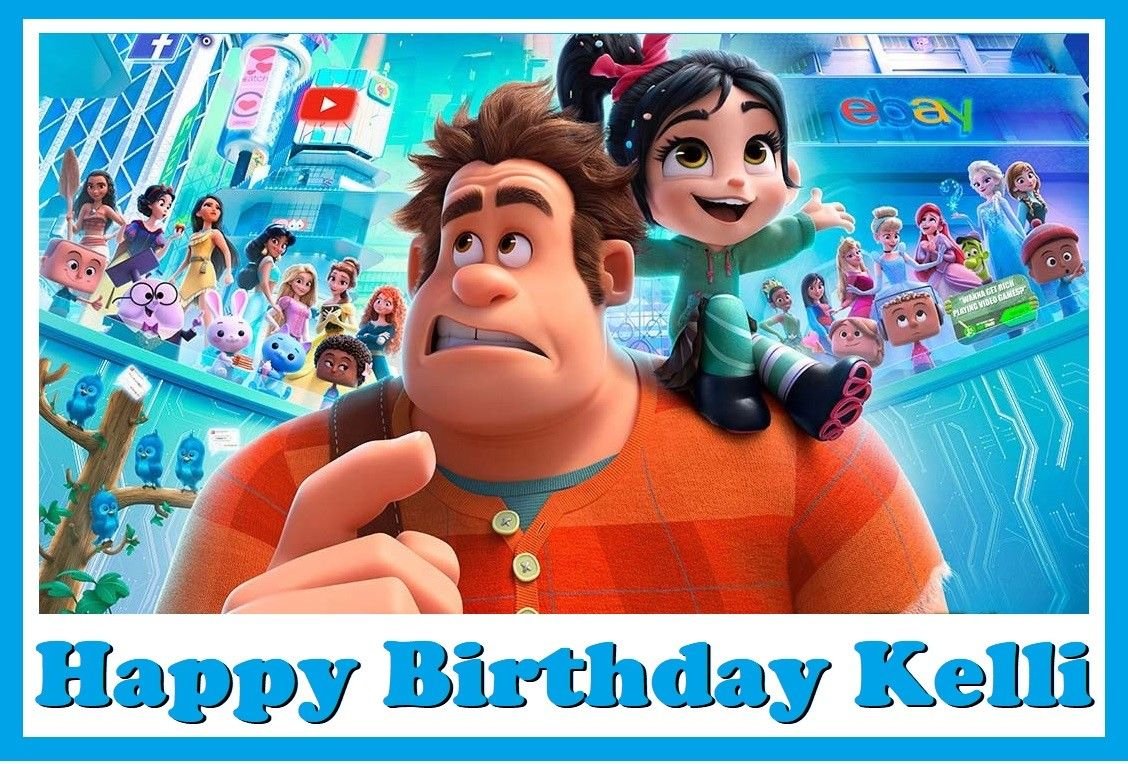 Wreck It Ralph 2 Movie Edible image Cake topper decoration