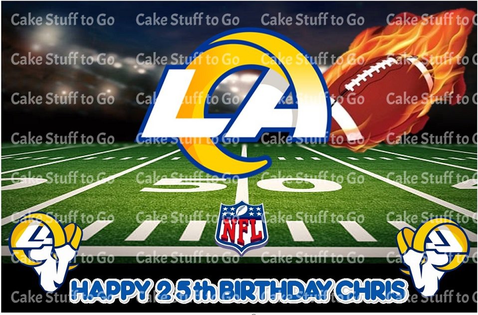 LA Rams Edible Cake Topper